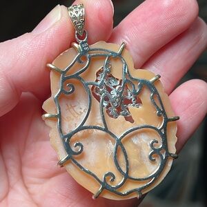 Vintage | Jewelry | Rare Michael Valitutti Mermaid Real Shell Cameo ...